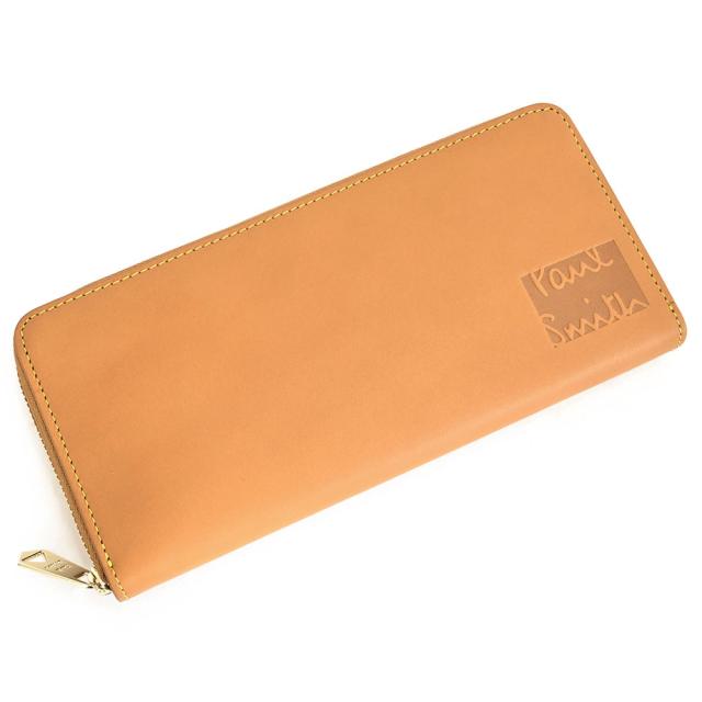 展示品箱なし ポールスミス 財布 長財布 ラウンドファスナー キャメル Paul Smith bpu025-75 メンズ 紳士