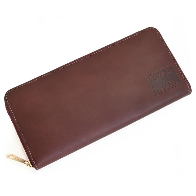 ポールスミス 財布 長財布 ラウンドファスナー ボルドー Paul Smith bpu025-80 メンズ 紳士 ギフト 定番 彼氏 彼女 プレゼント