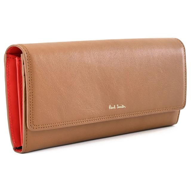 展示品箱なし ポールスミス 財布 長財布 キャメル Paul Smith bpw096-75 レディース 婦人