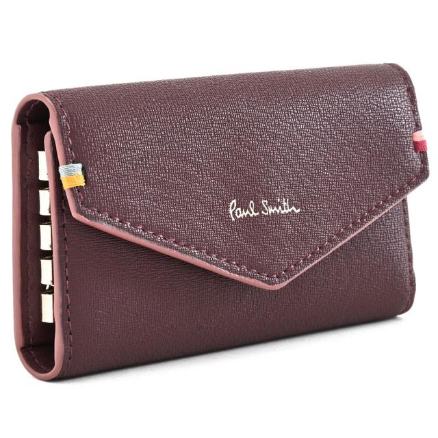 ポールスミス キーケース バーガンデ Paul Smith bpw261-80 レディース 婦人 ギフト 定番 彼氏 彼女 プレゼント