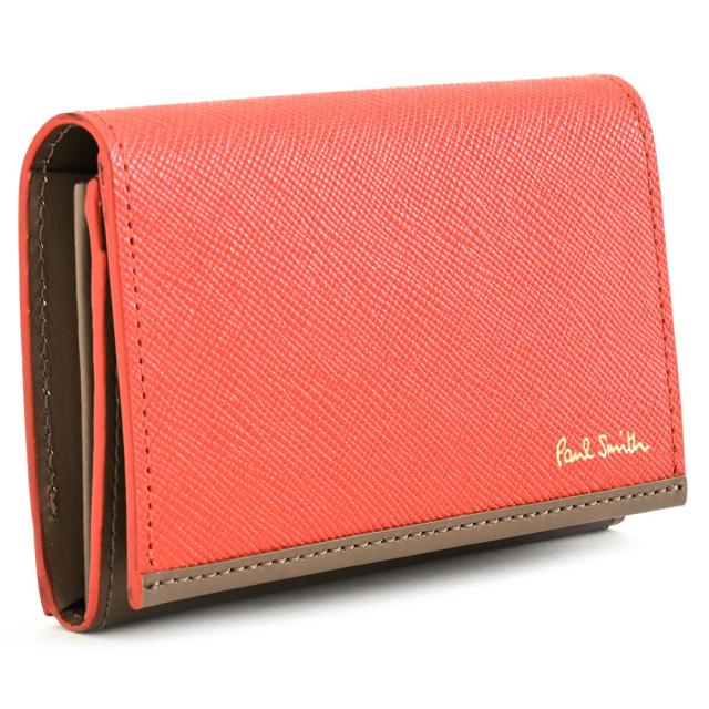 展示品箱なし ポールスミス 名刺入れ カードケース 赤(レッド) Paul Smith psq102-20 メンズ 紳士