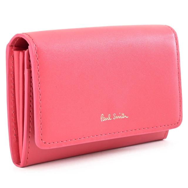 ポールスミス 名刺入れ カードケース ピンク Paul Smith pwd743-24 レディース 婦人 ギフト 定番 彼氏 彼女 プレゼント
