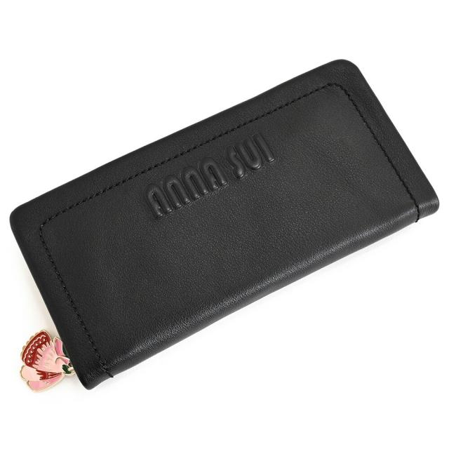 アナスイ 財布 長財布 ラウンドファスナー 黒(ブラック) ANNA SUI 317380-10 k レディース 婦人 ギフト 定番 彼氏 彼女 プレゼント