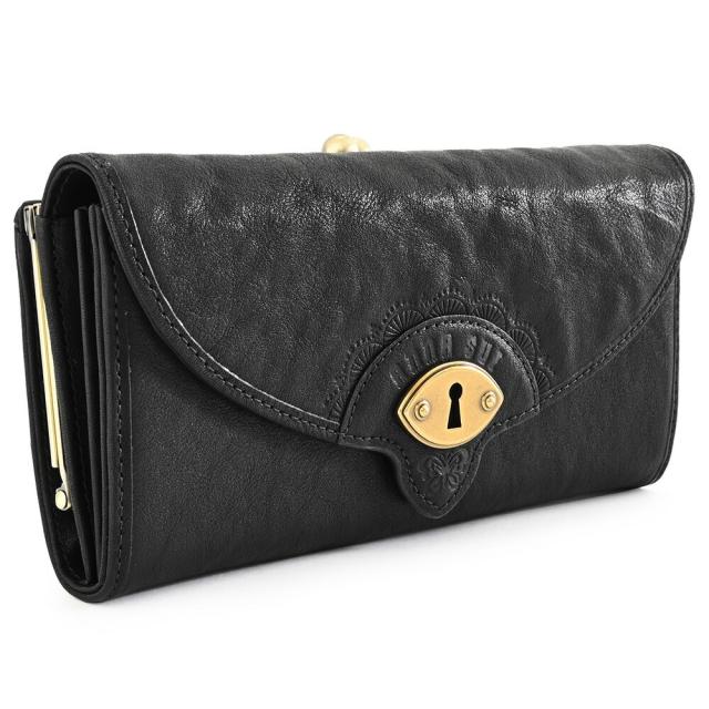 アナスイ 財布 長財布 がま口財布 黒(ブラック) ANNASUI 317420-10 k レディース 婦人 ギフト 定番 彼氏 彼女 プレゼント