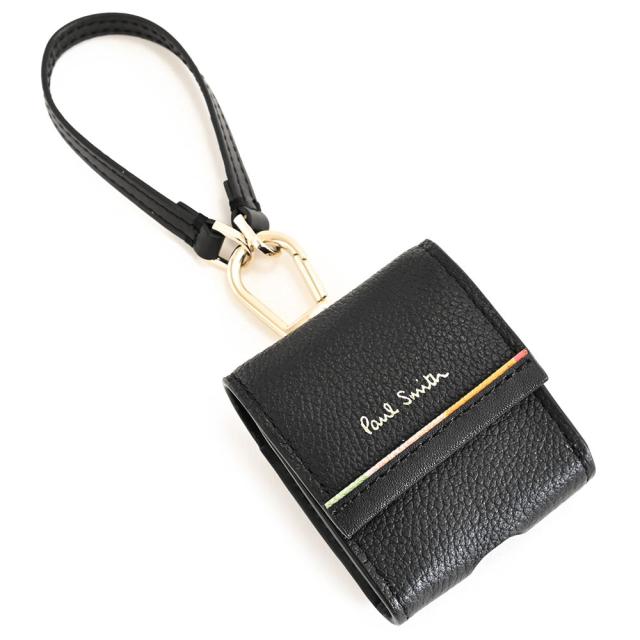 ポールスミス ケース ミニケース ストラップ バッグチャーム 小物入れ 黒(ブラック) Paul Smith bps177-10 メンズ 紳士 ギフト 定番 彼氏 彼女 プレゼント