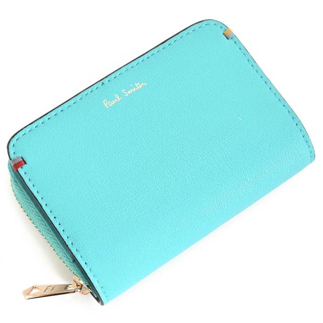 ポールスミス キーケース ケース ラウンドファスナー ターコイズ Paul Smith bps293-37 メンズ 紳士 ギフト 定番 彼氏 彼女 プレゼント