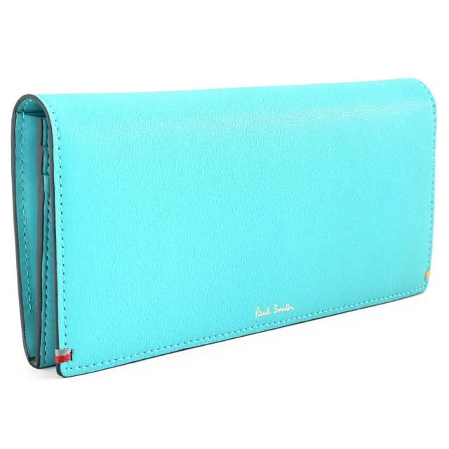 ポールスミス 財布 長財布 ターコイズ Paul Smith bps296-37 メンズ 紳士 ギフト 定番 彼氏 彼女 プレゼント