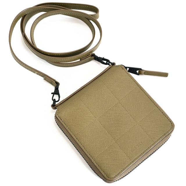 ポールスミス 財布 二つ折り財布 ラウンドファスナー ショルダー付き カーキ Paul Smith bps504-54 メンズ 紳士 ギフト 定番 彼氏 彼女 プレゼント