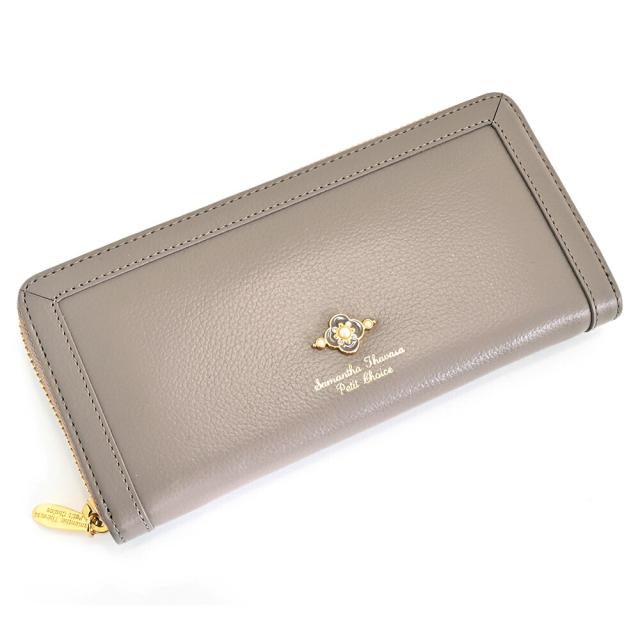 サマンサタバサ 財布 長財布 ラウンドファスナー グレージュ SamanthaThavasaPetitChoice 05423-46 レディース 婦人 ギフト 定番 彼氏 彼女 プレゼント
