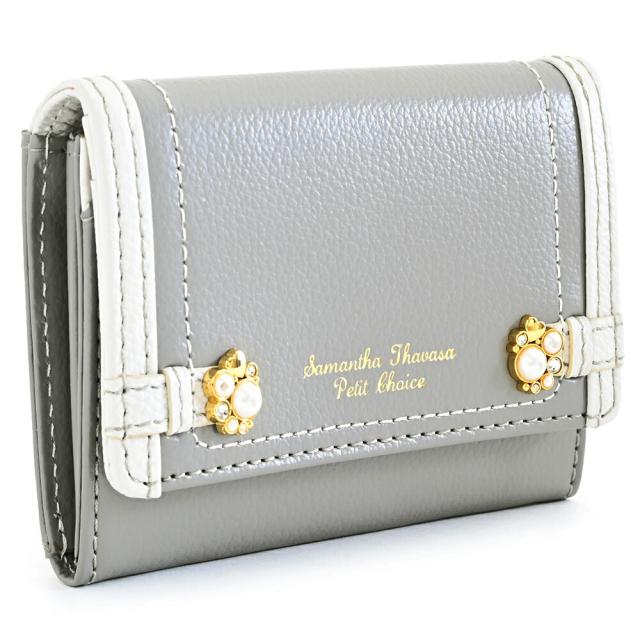 サマンサタバサ 名刺入れ カードケース パスケース 灰(グレー) SamanthaThavasaPetitChoice 06101-02 レディース 婦人 ギフト 定番 彼氏 彼女 プレゼント