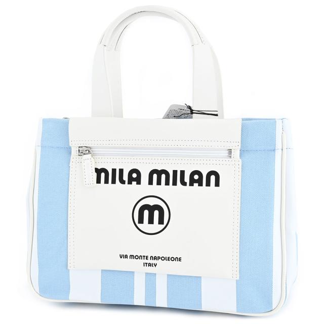 ミラミラン バッグ ハンドバッグ トートバッグ 青(ブルー) MILA MILAN 260501 レディース 婦人 ギフト 定番 彼氏 彼女 プレゼント