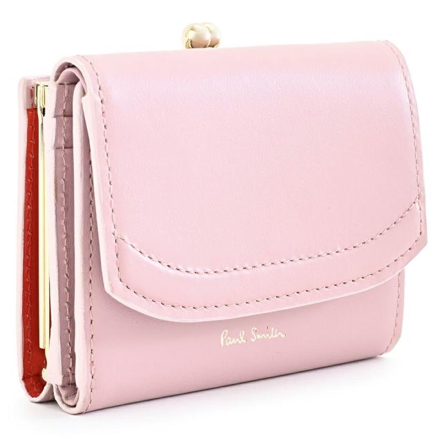 ポールスミス 財布 三つ折り財布 がま口財布 ピンク Paul Smith bpw603-24 レディース 婦人 ギフト 定番 彼氏 彼女 プレゼント