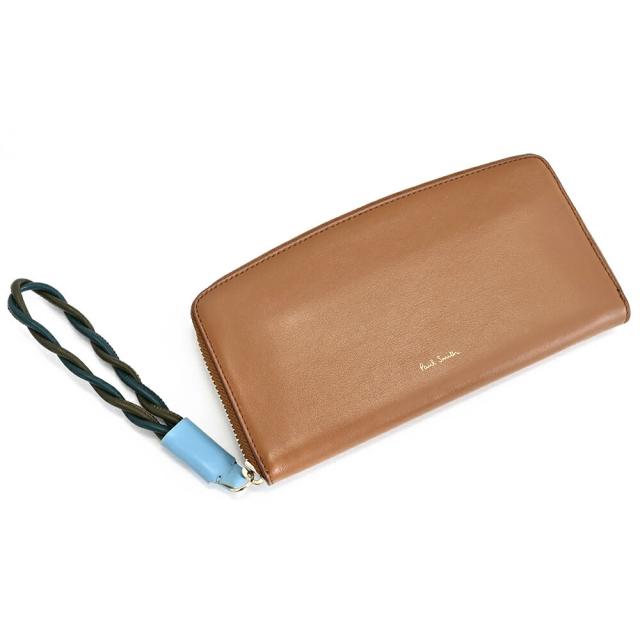 展示品箱なし ポールスミス 財布 長財布 ラウンドファスナー キャメル Paul Smith bpw702-75 レディース 婦人