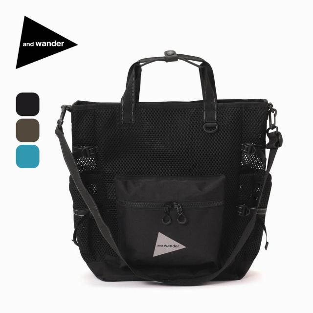 and wander アンドワンダー 3Dメッシュ2ウェイトートバッグ