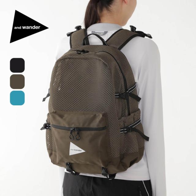 and wander アンドワンダー 3Dメッシュバックパック