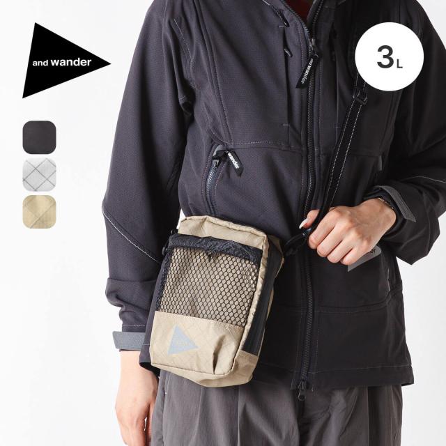 and wander アンドワンダー エコパックショルダーポーチ