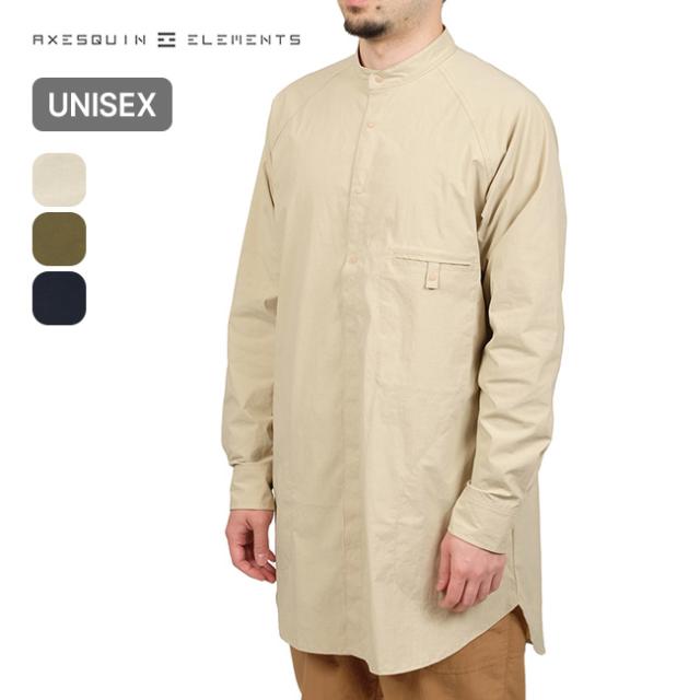 AXESQUIN ELEMENTS アクシーズクインエレメンツ タスランナイロンのロングシャツ