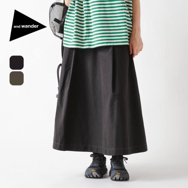 and wander アンドワンダー ハイカウントクロススカート【ウィメンズ】 5745282100