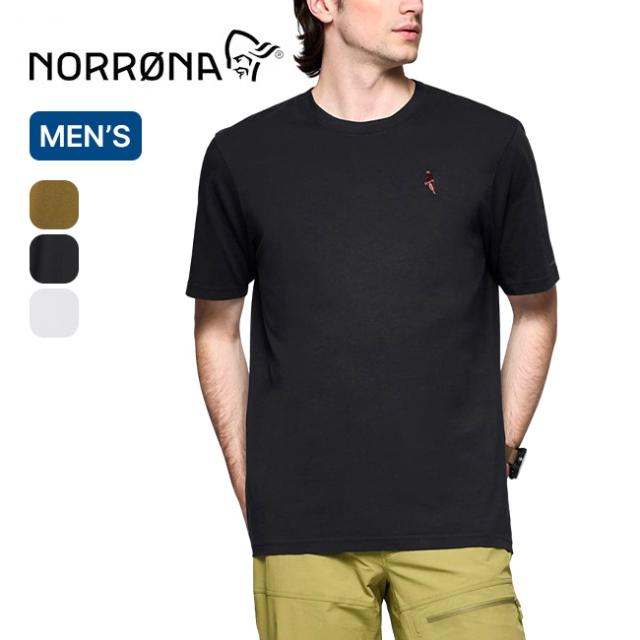 NORRONA ノローナ /29 コットンアクティビティエンブロイダリーTシャツ メンズ 3411-23