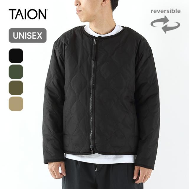 TAION タイオン ミリタリーリバーシブルクルーネックダウンジャケット ユニセックス TAION-R104BML-1
