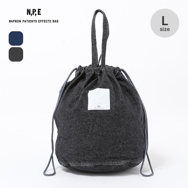 N.P.E NAPRON PATIENTS EFFECTS BAG エヌピーイーナプロンペイシェントエフェクトバッグ ブリーチドデニムペイシェントバッグ L NPE01-7307L