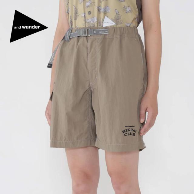 and wander アンドワンダー ハイキングクラブ Nyタフタハイカーショートパンツ 5745152052