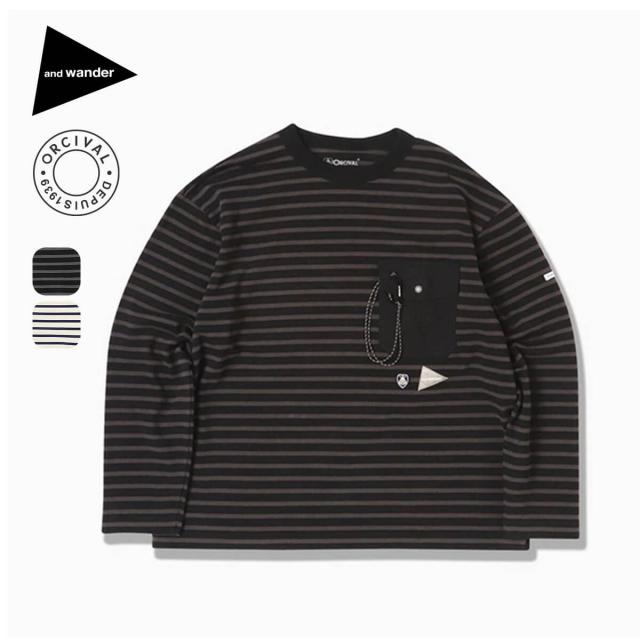 and wander アンドワンダー オーシバルL/S T 5745184092
