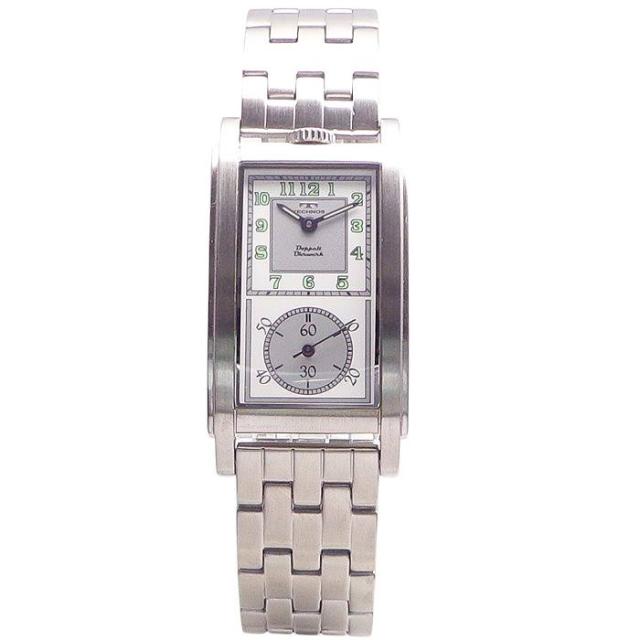 TECHNOS テクノス T4374SW メンズ 腕時計 角型 スモールセコンド ステンレス ツインムーブ ダブルフェイス 日本製ムーブ 送料 ...