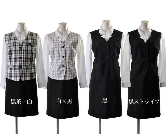 15号〜19号 2つボタンジャケット ブラック・ブラック系ストライプ＋