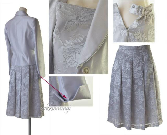 セレモニースーツ カラーフォーマルスーツ 花柄 2点セット 気品 上品 9