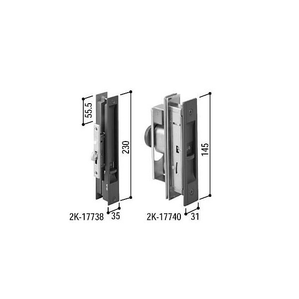 【YKK AP メンテナンス部品】 戸先・召合せ 内外締り錠セット (HH-J-0498)の通販はau PAY マーケット - クレール DNA店 | au PAY マーケット－通販サイト