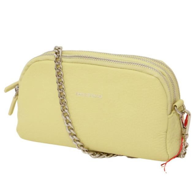 DRESSTERIOR ドレステリア バッグ イエロー / 25春夏 チェーンストラップ マルチポケット ポーチ / ポシェット ショルダーバッグ レザー 本革 牛革 / ブランド カバン【レディース】【中古】【美品】【K4467】