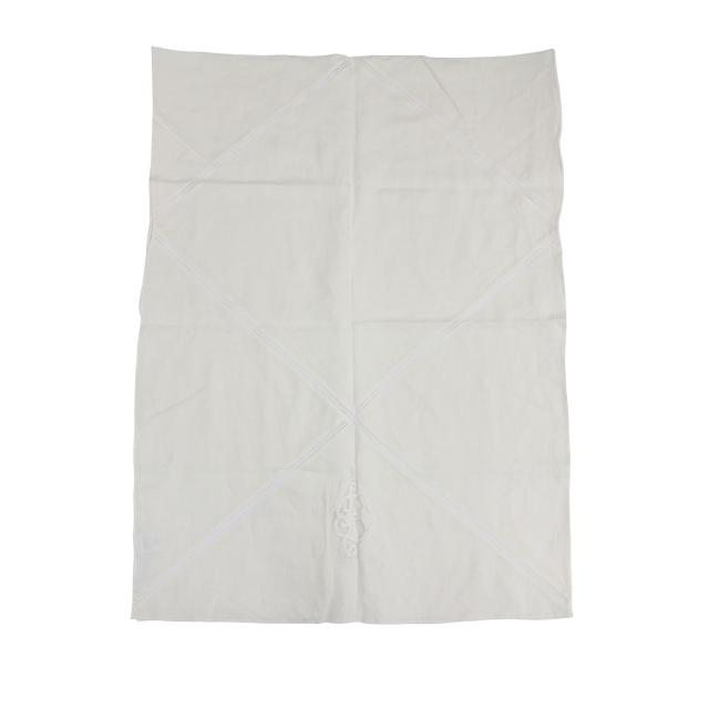 MADISONBLUE マディソンブルー ストール ショール リネン 麻 ナチュラル ホワイト 白 大判 レース エンブロイダリー 刺繍 カットワーク 日本製 春夏 シンプル 大人 きれいめ 上品【レディース】【中古】【美品】【K4072】