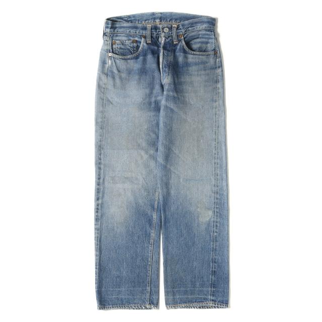 Levis / vintage ヴィンテージ リーバイス デニム パンツ サイズ:詳細参照(W28位) 50s 革パッチ 503BXX デニムパンツ インディゴ 35% ボトムス ジーンズ ジーパン【メンズ】【中古】【K4217】