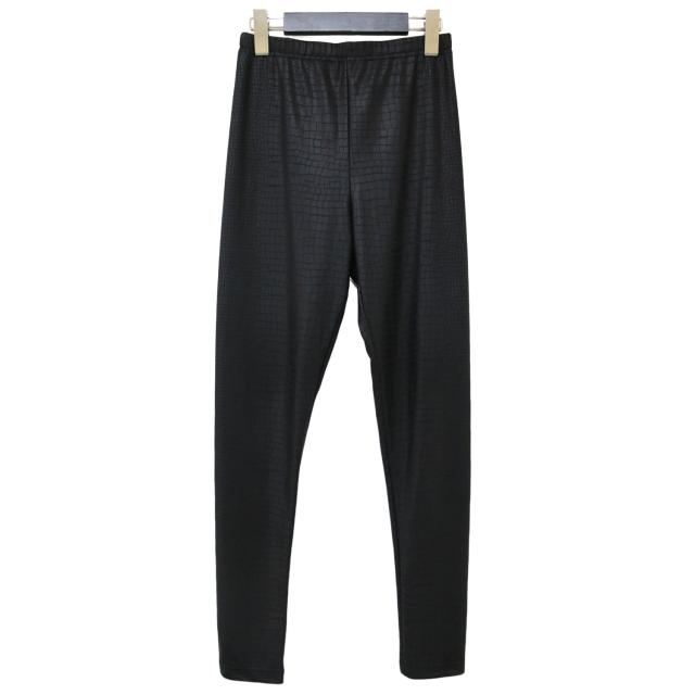 JUNYA WATANABE COMME des GARCONS ジュンヤワタナベ コムデギャルソン レギンス ブラック 黒 サイズ:S 24秋冬 アニマルプリント レギンス / ストレッチ スリム 日本製 ボトムス ズボン【レディース】【中古】【美品】【K4292】