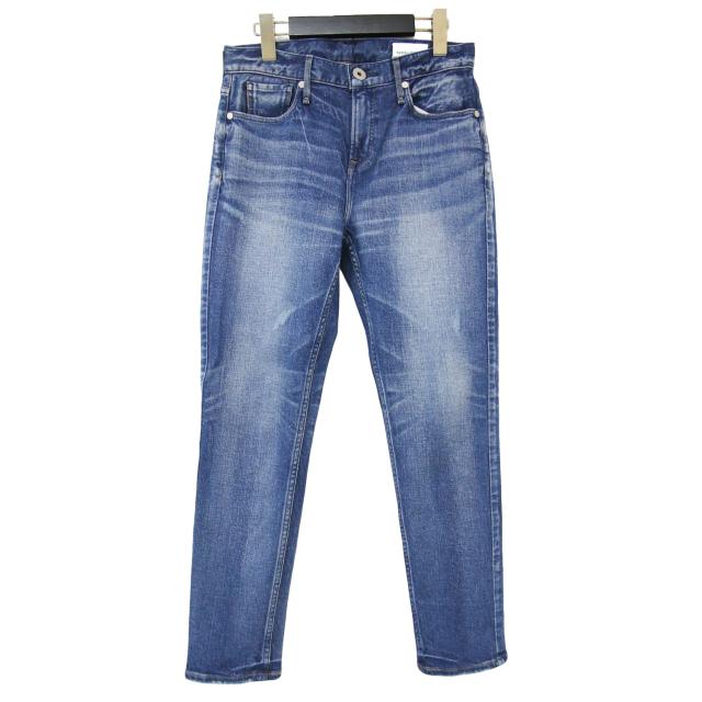 upper hights アッパー ハイツ パンツ ブルー サイズ:23(S) スリム テーパード デニム パンツ 980219 / THE STELLA ストレッチ コットン 日本製 ボトムス ジーンズ ジーパン【レディース】【中古】【K4271】