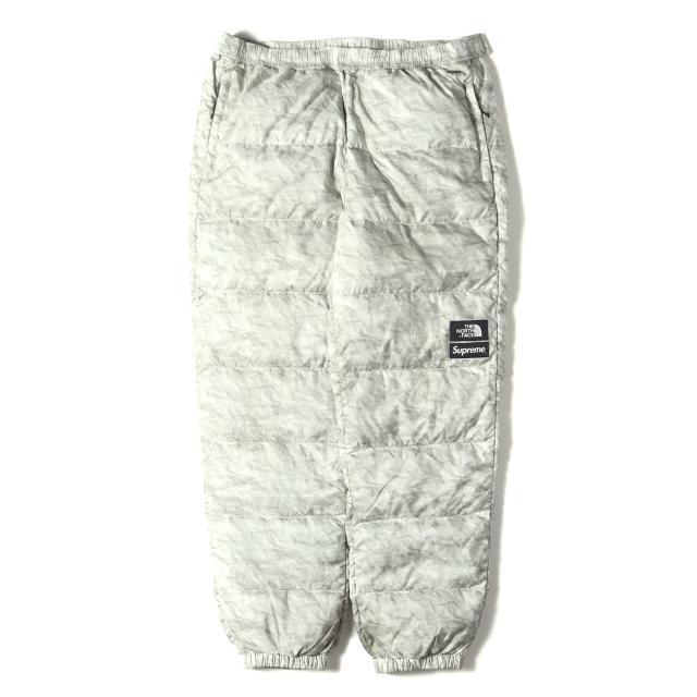 Supreme シュプリーム パンツ サイズ:L THE NORTH FACE ペーパープリント ヌプシ ダウンパンツ (Paper Print Nuptse Pant) ボトムス ズボン コラボ【メンズ】【中古】【K4324】