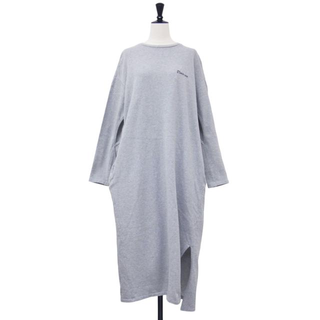 AMERICANA アメリカーナ JEANS FACTORY ワンピース グレー サイズ:FREE / 23秋冬 カットアウト スウェット ワンピース / ロング クルーネック 長袖 裏毛 コットン 別注 / トップス【レディース】【中古】【K4333】