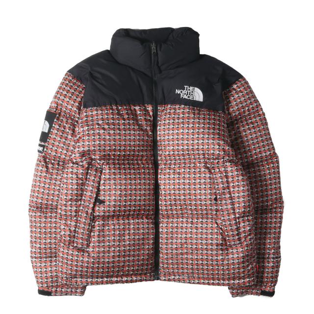 Supreme シュプリーム ジャケット サイズ:M / 21SS THE NORTH FACE スタッズ柄 ヌプシ ダウンジャケット (Studded Nuptse Jacket) / レッド / アウター ブルゾン 上着 / コラボ【メンズ】【中古】【K4334】