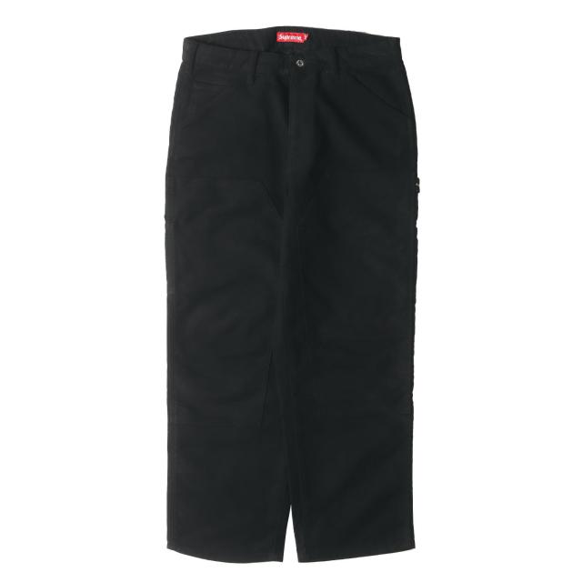 Supreme シュプリーム パンツ サイズ:32 / 23AW Kindermann GmbH モールスキン ダブルニー ペインターパンツ (Moleskin Double Knee Painter) / ブラック 黒 / ボトムス ズボン コラボ【メンズ】【中古】【K4337】