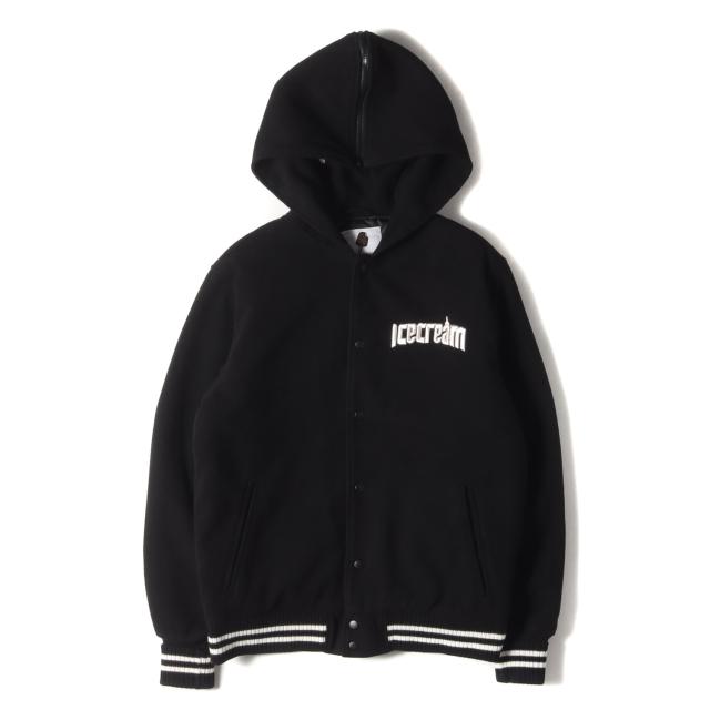 BBC/ICE CREAM ビービーシー ジャケット サイズ:M / ICE CREAMロゴ セーラーフード スタジャン / ブラック 黒 / アウター ブルゾン 上着【メンズ】【中古】【K4340】