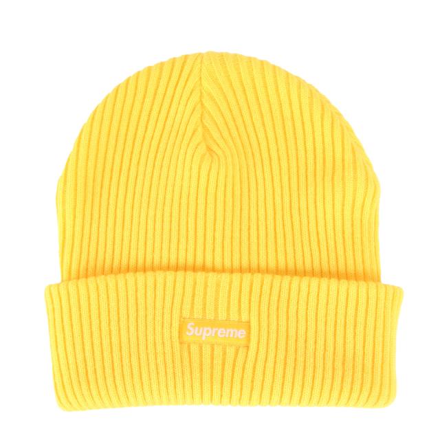 Supreme シュプリーム ビーニー / 20AW スモールボックスロゴ リブ ニット ビーニー (Wide Rib Beanie) / イエロー / BOX LOGO / 帽子【メンズ】【中古】【美品】【K4341】