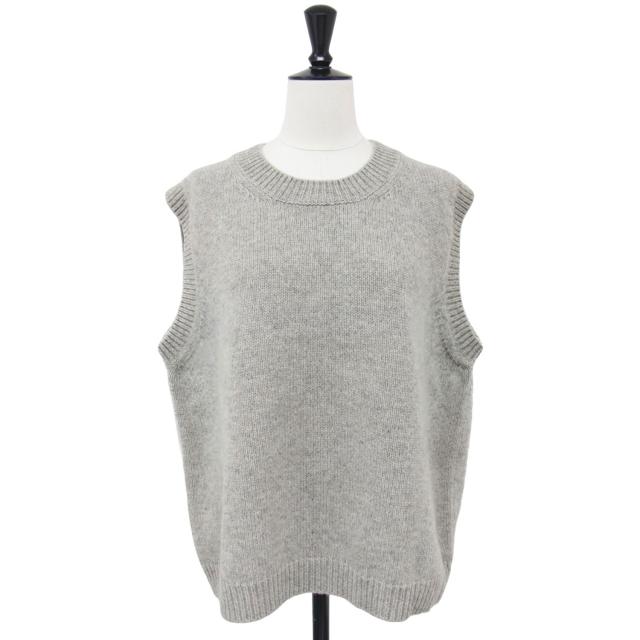 Maison Margiela メゾン マルジェラ ベスト グレー系 サイズ:Ｍ / 23秋冬 ウール ニット クルーネック ベスト / Knit Gilet / イタリア製 / トップス セーター【レディース】【中古】【美品】【K4344】