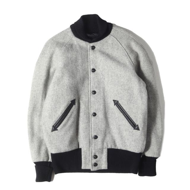 SKOOKUM スクーカム ジャケット サイズ:38 / JOURNAL STANDARD 別注 メルトンウール スタジャン / グレー / アウター ブルゾン ジャンパー 上着 / コラボ【メンズ】【中古】【K4345】