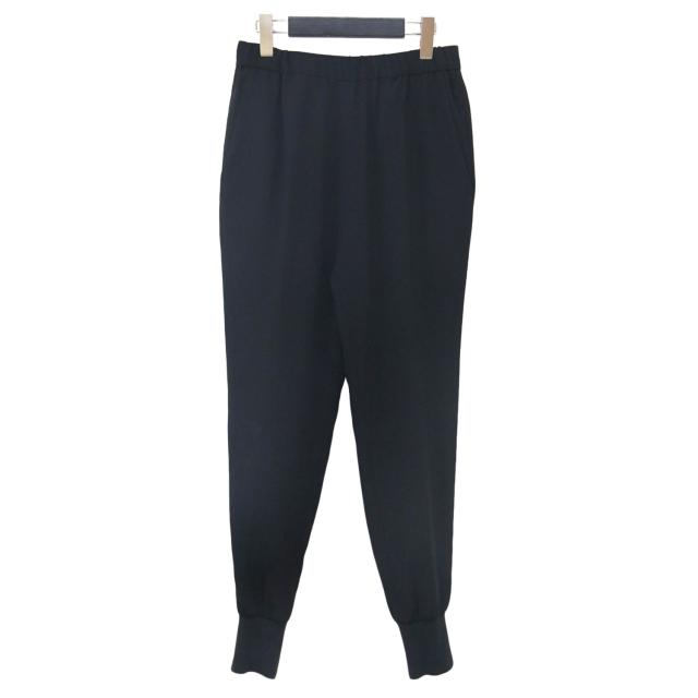MUSE de Deuxieme Classe ミューズ ドゥ ドゥーズィエムクラス パンツ サイズ:ブラック36(S) / EDEN リブ パンツ / ジョガーパンツ ウエストゴム トリアセテート / 日本製 / ボトムス ズボン【レディース】【中古】【K4356】