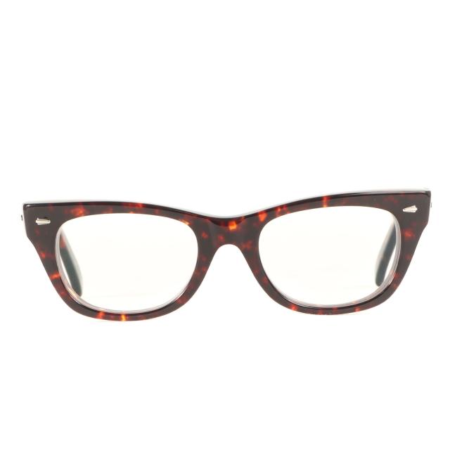 EFFECTOR エフェクター ディストーション ウェリントン サングラス (distortion) / トータスフレーム クリアレンズ / 日本製 / ファッション 小物 雑貨 メガネ【メンズ】【中古】【K4358】