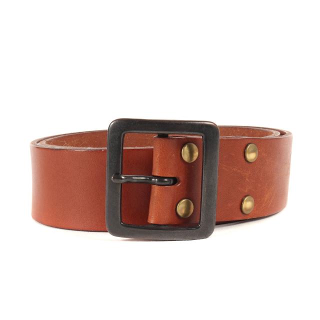 TMT ティーエムティー ベルト サイズ:L / レザー ギャリソン ベルト / ブラウン / ファッション 小物 雑貨【メンズ】【中古】【K4358】