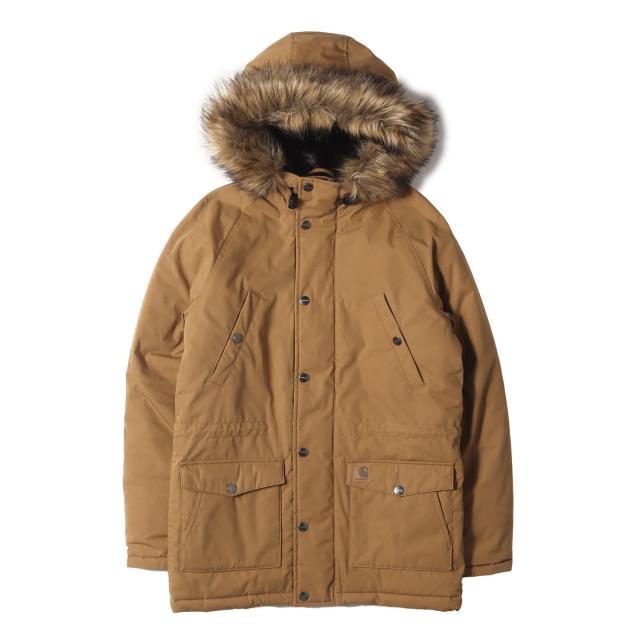 Carhartt WIP カーハート ワークインプログレス ジャケット サイズ:S / N-3Bタイプ 中綿 ジャケット / トラッパー パーカー(TRAPPER PARKA) / ブラウン / アウター ブルゾン 上着【メンズ】【中古】【K4361】