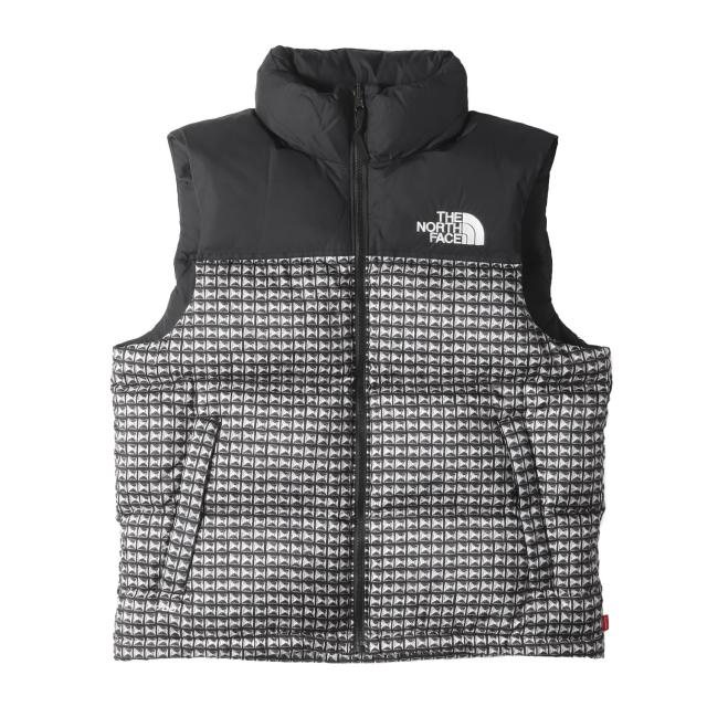 Supreme シュプリーム ベスト サイズ:M / 21SS THE NORTH FACE スタッズ柄 ヌプシ ダウンベスト (Studded Nuptse Vest) / ブラック 黒 / アウター ジャケット ブルゾン 上着 / コラボ【メンズ】【中古】【美品】【K4369】