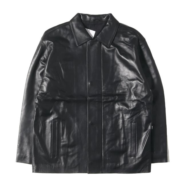 SOPHNET ソフネット ジャケット サイズ:S / 24SS シープスキンレザー ジップ ジャケット (LEATHER JACKET) / ブラック 黒 / アウター ブルゾン 上着【メンズ】【K4369】